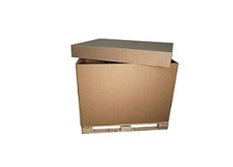 Box palet de cartón triple onda con tapa y palet — Firpack
