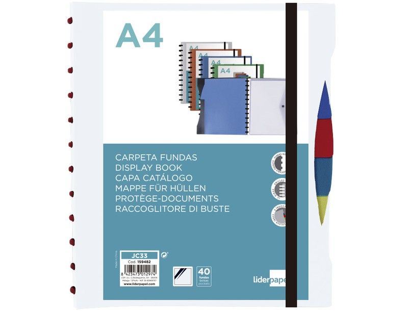 Carpeta Liderpapel A4 Con 40 Fundas Intercambiables 5 Sep Sobre Y ...
