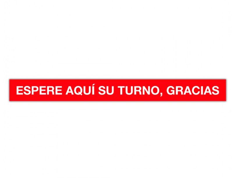 Cinta De Señalizacion Adhesiva Apli Espere Su Turno 100 X 10 Cm — Firpack
