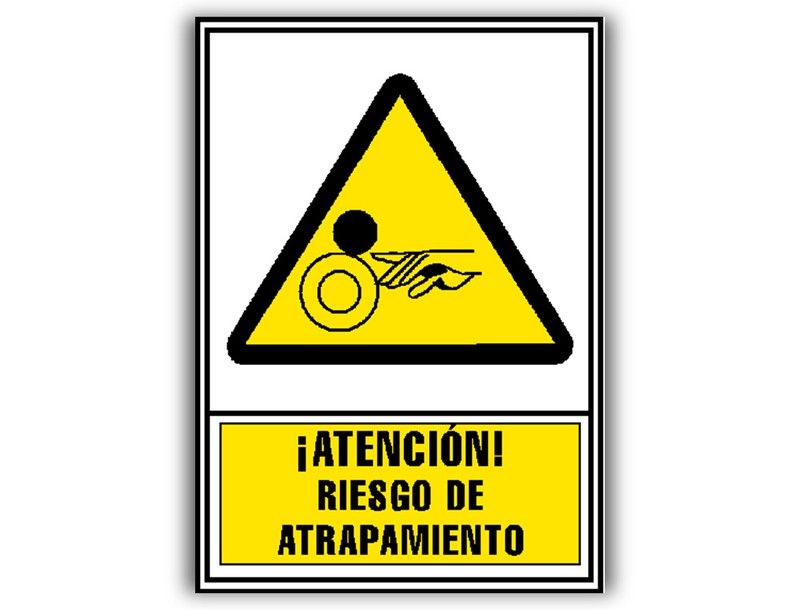 Pictograma Archivo 2000 Atencion Riesgo De Atrapamiento Pvc Amarillo ...
