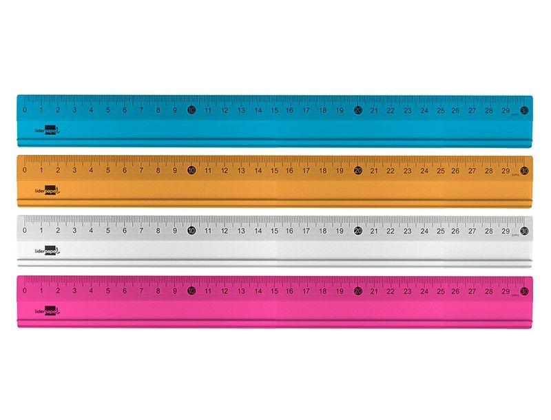 Regla Liderpapel Metalica Aluminio 30 Cm Colores Surtidos — Firpack